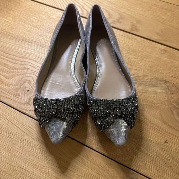 Tory Burch | Shoes | Tory Burch Silver Esme Ballerinaflats 65 | Poshmark